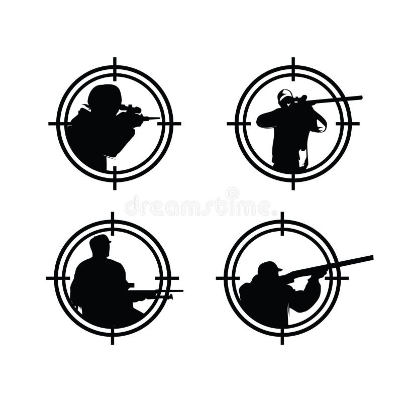 Hunter Logo. Hunter Man Logo Design Vector Stock Vector - Illustration ...