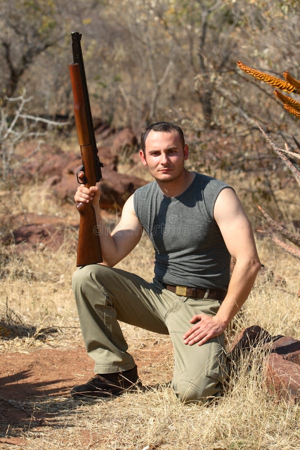 Hunter hunting stock photo. Image of wilderness, hunting - 1094376