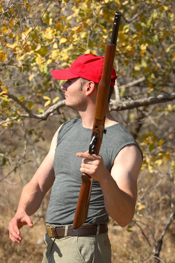 Hunter hunting stock photo. Image of fire, rifle, shotgun - 1097748