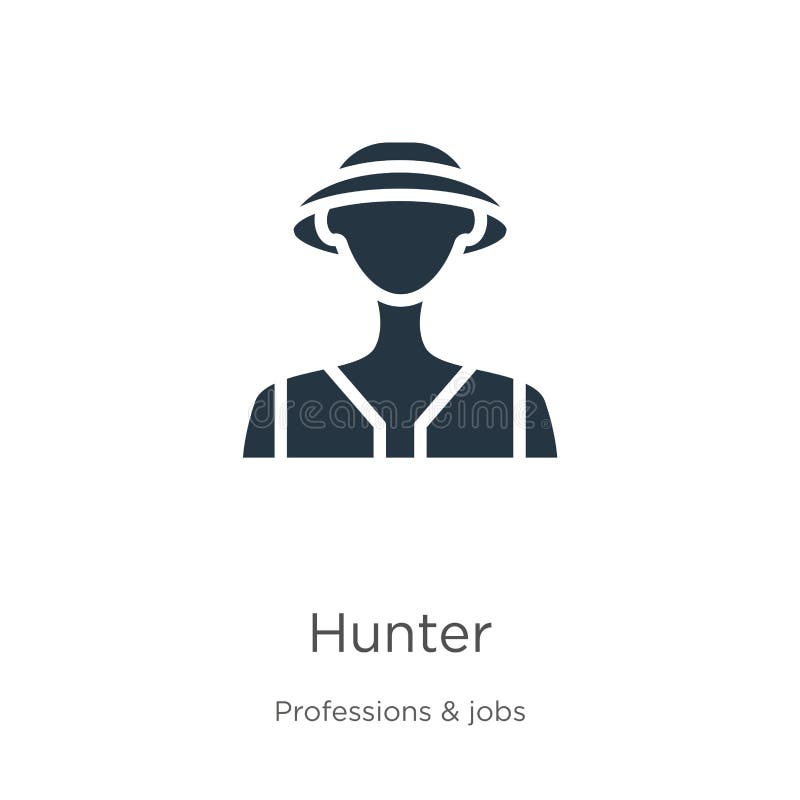 Hunter Icon Vector. Trendy Flat Hunter Icon from Professions Collection ...