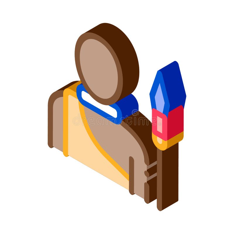 Hunter Isometric Icon Vector Illustration Stock Vector - Illustration ...