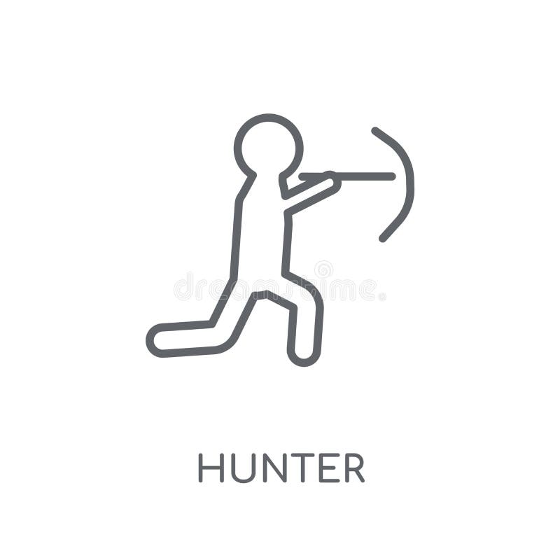 Hunter Linear Icon. Modern Outline Hunter Logo Concept on White Stock ...