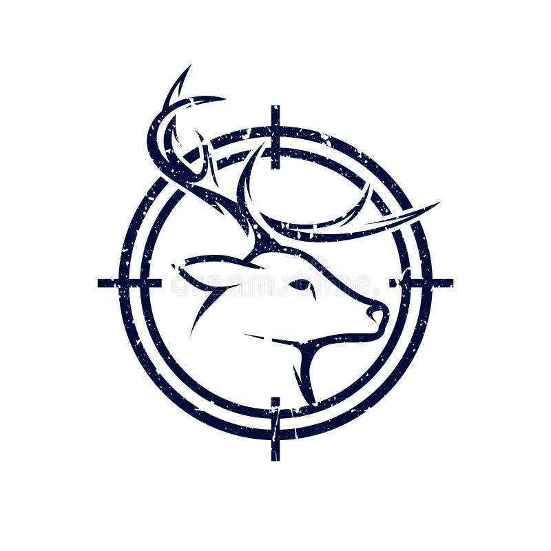Hunter Logo Design. Deer Hunter Logo Vector Stock Vector - Illustration ...