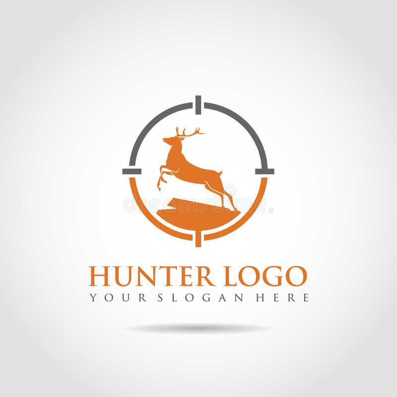 Hunter Logo Template Design. Deer Logo Vector Illustrator Eps. 10 Stock ...