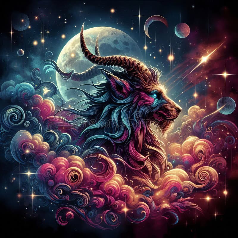 The Hunter with Moon, Smoke, Sparkles, and Glitter Stock Illustration ...