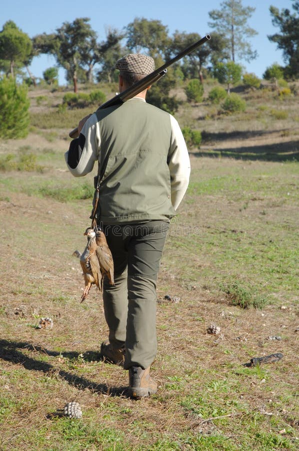 Hunter portrait stock image. Image of hunt, forest, vegetation - 5231937