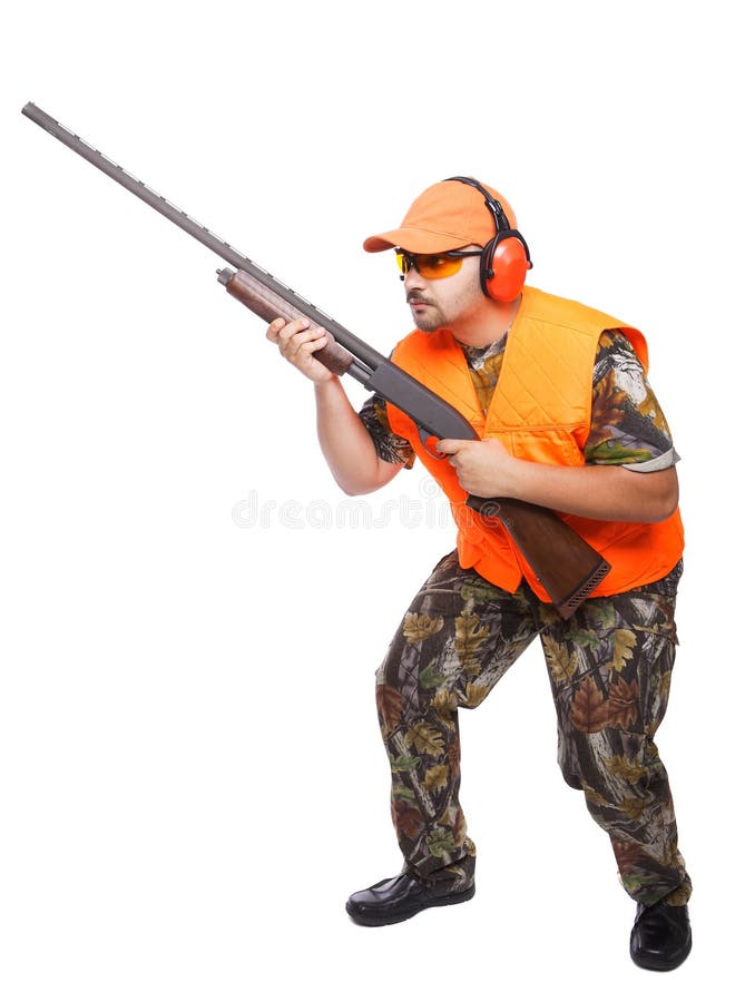 Hunter aiming the hunt stock image. Image of male, game - 16317357