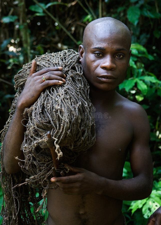 The Hunter-pygmy with a Net. Editorial Image - Image of heritage ...