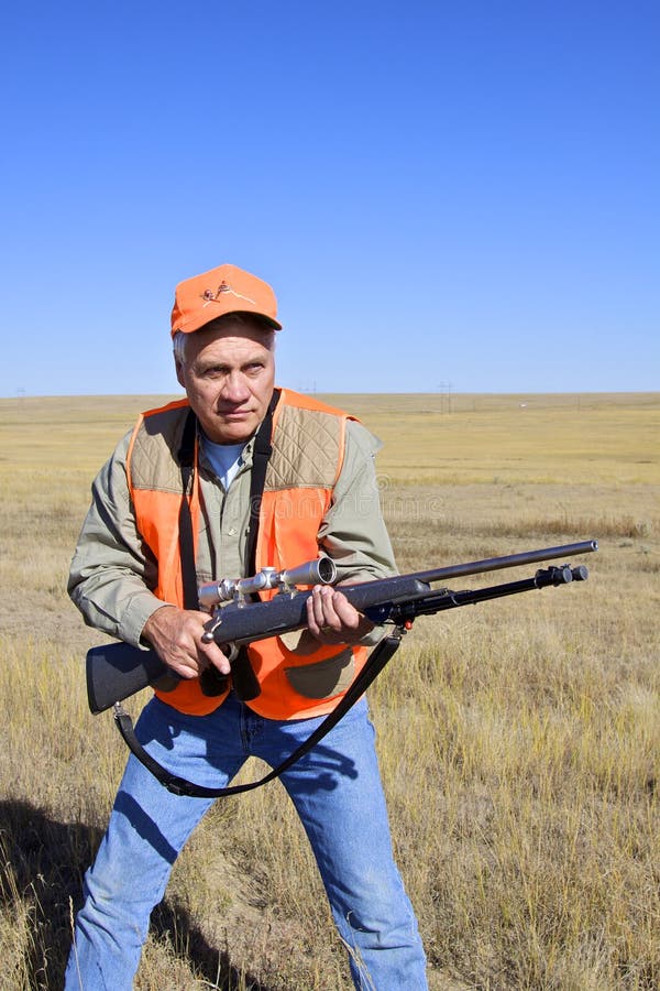 Rifle Hunter in Prone Position Stock Photo - Image of hunter, ready ...