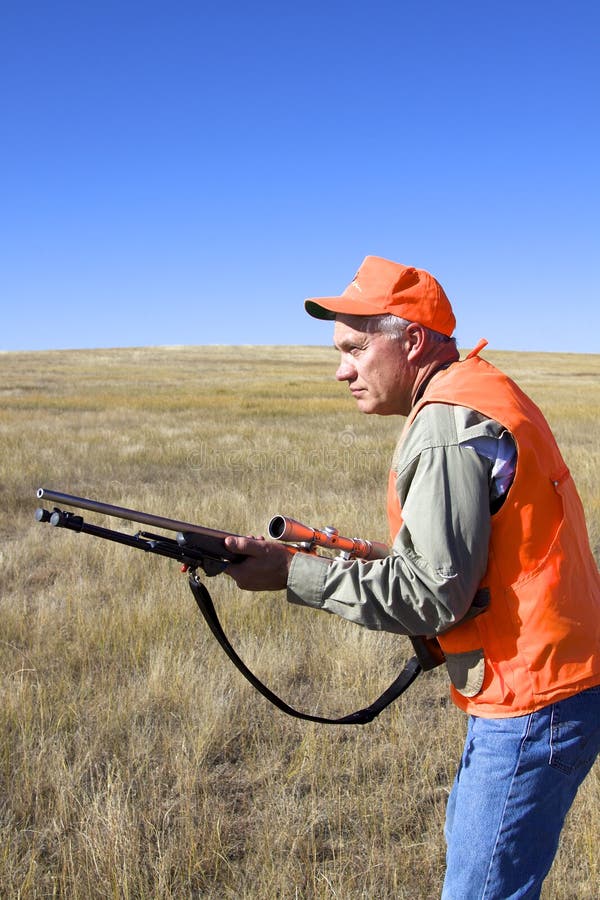 Rifle Hunter in Prone Position Stock Photo - Image of hunter, ready ...