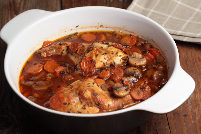 Rabbit Stew Maltese Style or Stuffat Tal-Fenek Closeup in the Pan ...