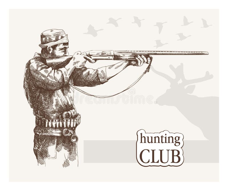 Hunter sees the goal stock vector. Illustration of aspirations - 60468515