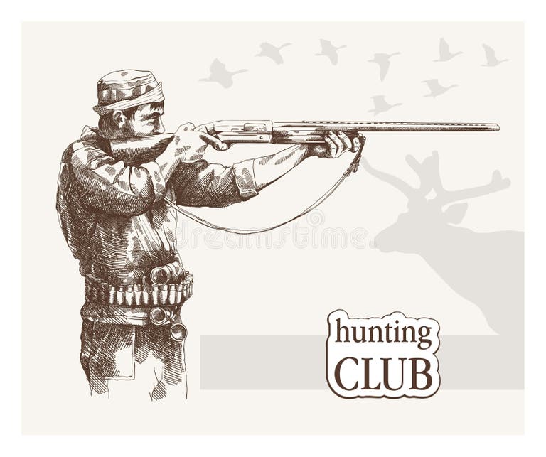 Hunter sees the goal stock vector. Illustration of aspirations - 60468515