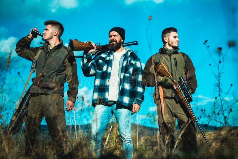 Hunter with Shotgun Gun on Hunt. Hunting in Russia. Stock Photo - Image ...