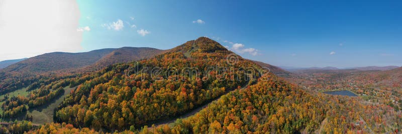 Hunter Ski Mountain - New York Stock Image - Image of panorama ...