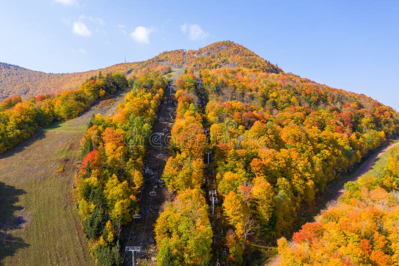 Hunter Ski Mountain - New York Stock Image - Image of blue, countryside ...
