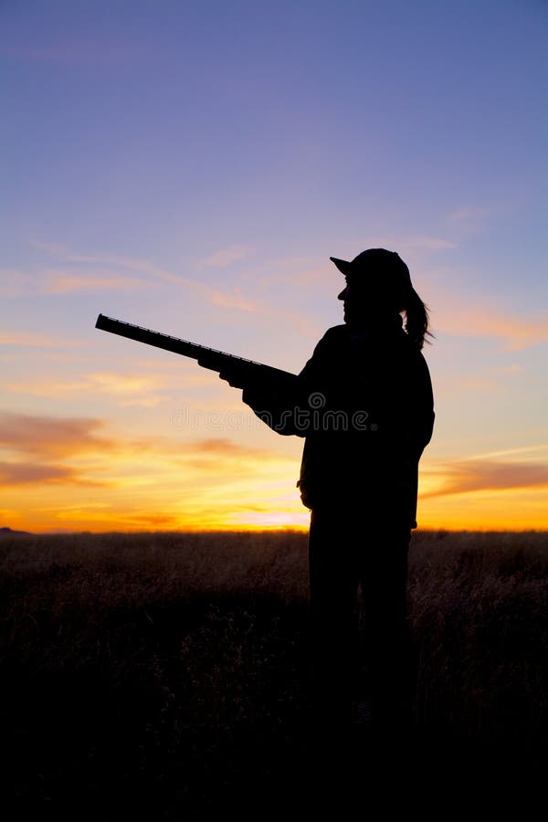 Hunter in Sunset stock image. Image of sport, field, people - 18696707