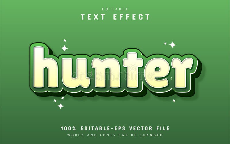 Hunter Text Effect Stock Illustrations – 155 Hunter Text Effect Stock ...
