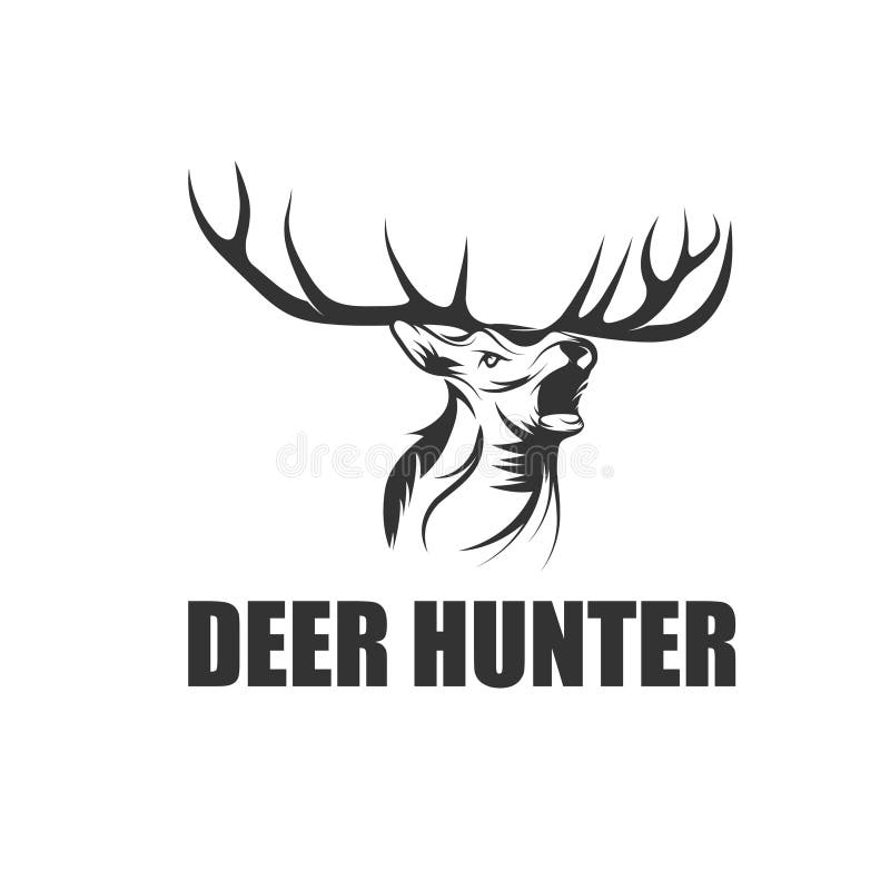 Hunter Vector Design Template Stock Vector - Illustration of antlers ...