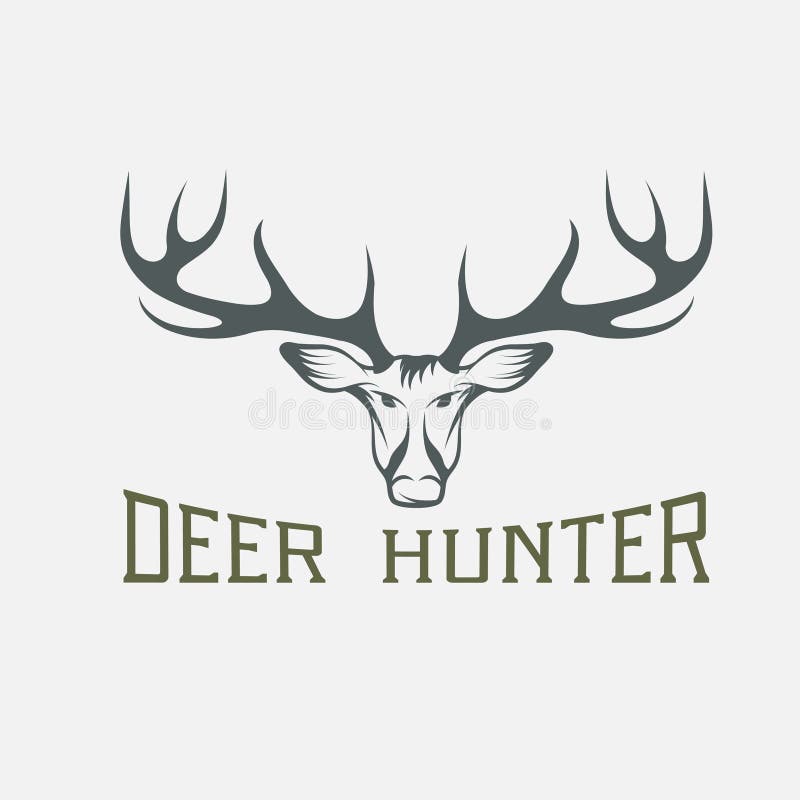 Hunter Vector Design Template Stock Vector - Illustration of antlers ...