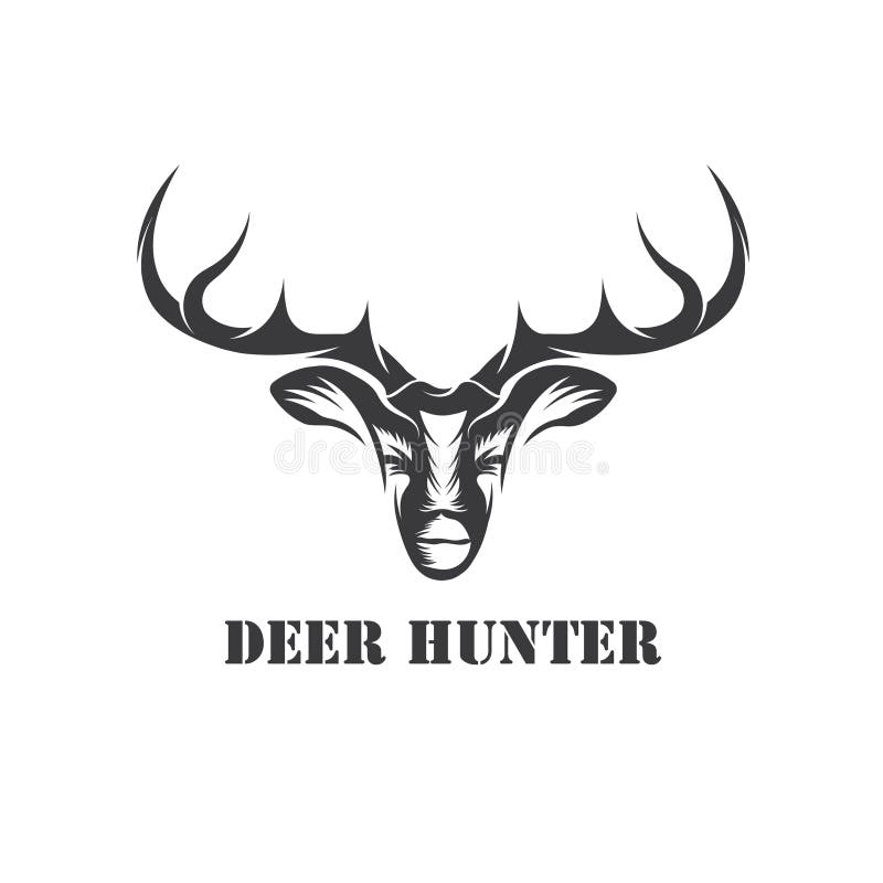 Hunter Vector Design Template Stock Vector - Illustration of antlers ...