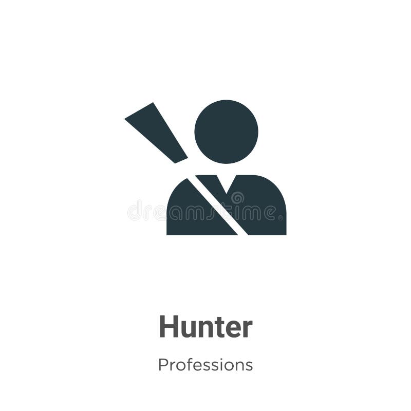 Hunter Vector Icon on White Background. Flat Vector Hunter Icon Symbol ...