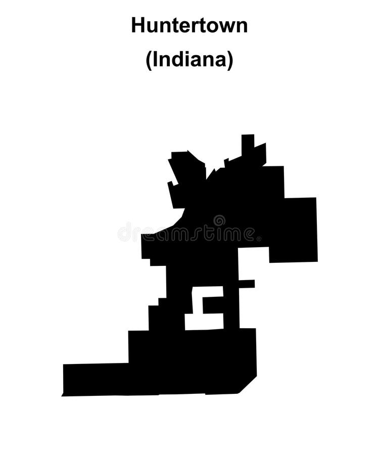 Huntertown outline map stock vector. Illustration of icon - 357280446