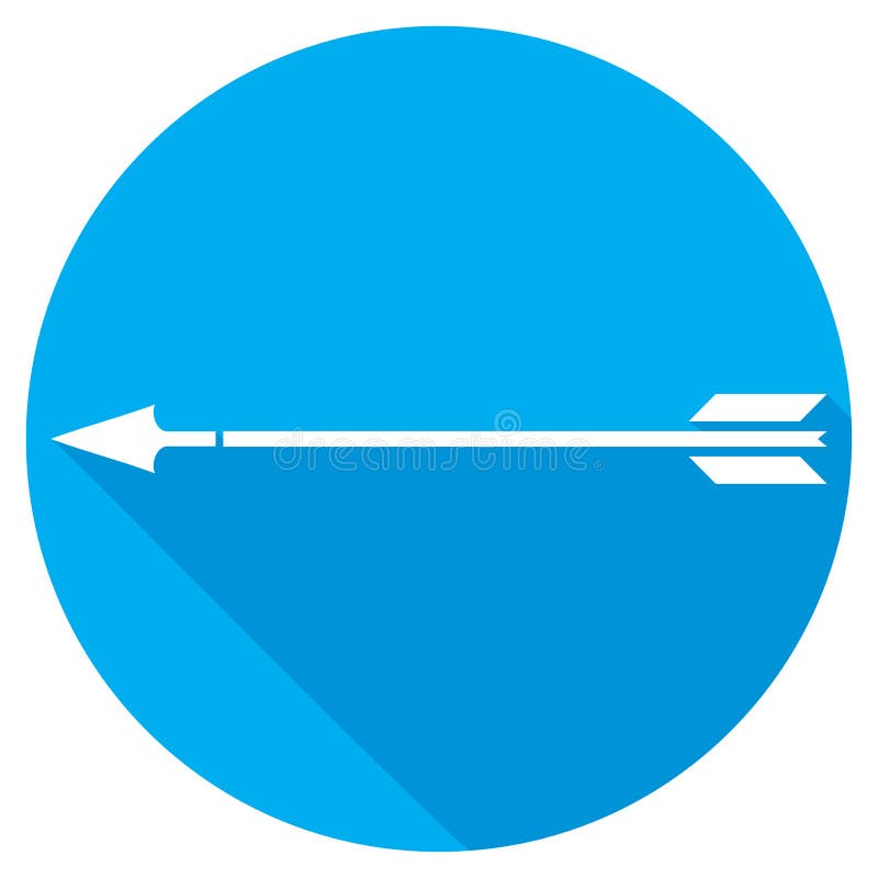 Hunting arrow flat icon stock vector. Illustration of effective - 203287032