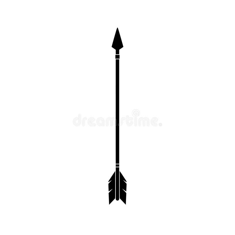 Hunting arrow silhouette stock vector. Illustration of vector - 376282909