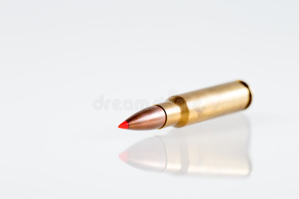 Hunting Cartridges of Caliber on a White Background. 308 Win Stock ...