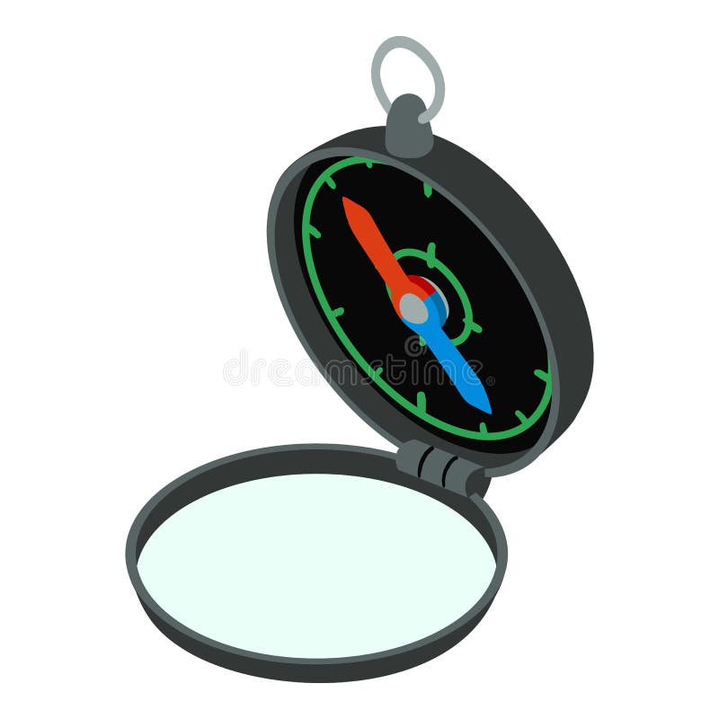 Hunting Compass Icon, Isometric Style Stock Illustration - Illustration ...