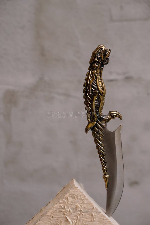 Hunting Dagger Knife with a Decorative Handle in the Form of a ...