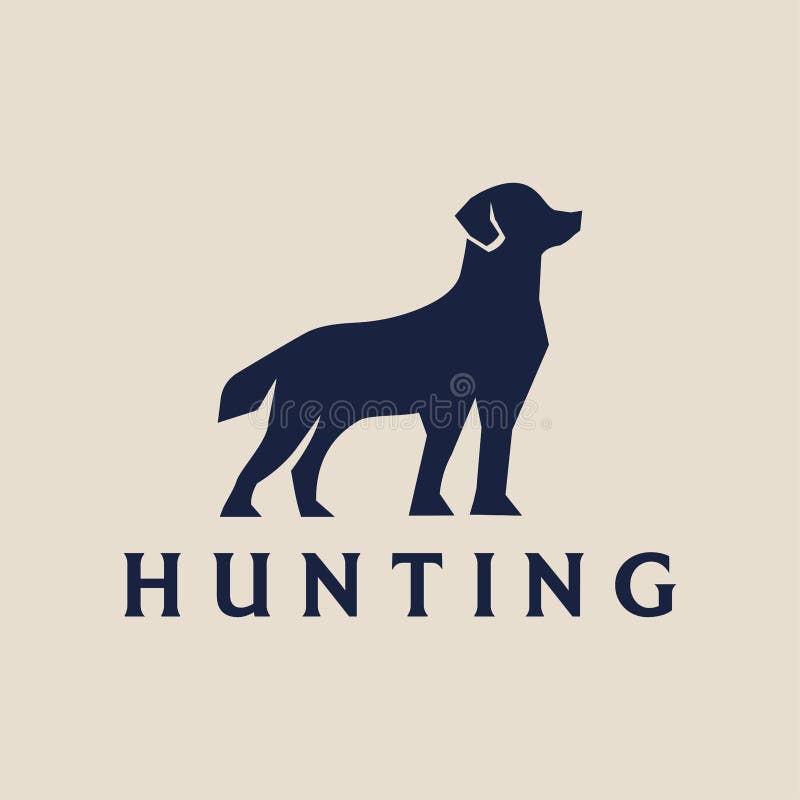 Hunting Dog Silhouette Logo Template. Dog Logo, Hunter Logo, Dog Hunt ...