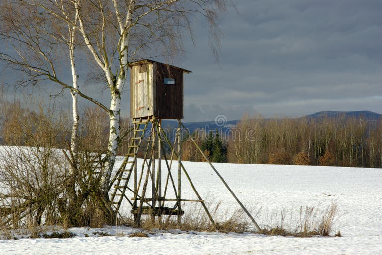 Hunting hide stock image. Image of hills, environment - 8085153