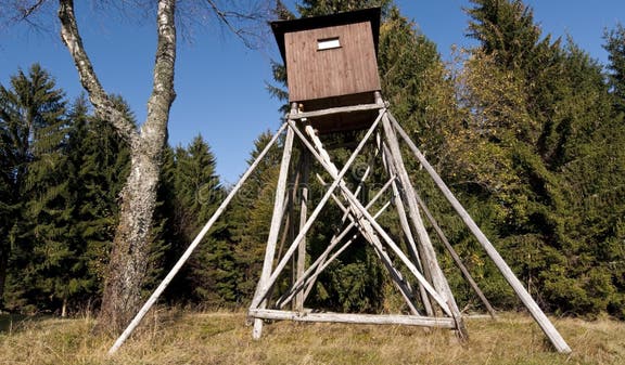 Hunting hut stock image. Image of observation, cabin - 11363907