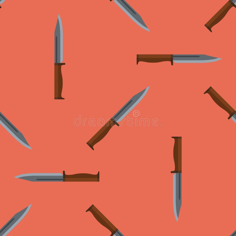 Knife Seamless Pattern Sketch Vector Illustration Stock Vector ...