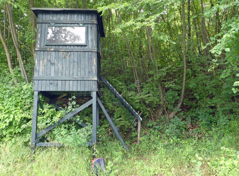 Hunting Lodge in the Middle of the Woods Used by Hunters Stock Photo ...