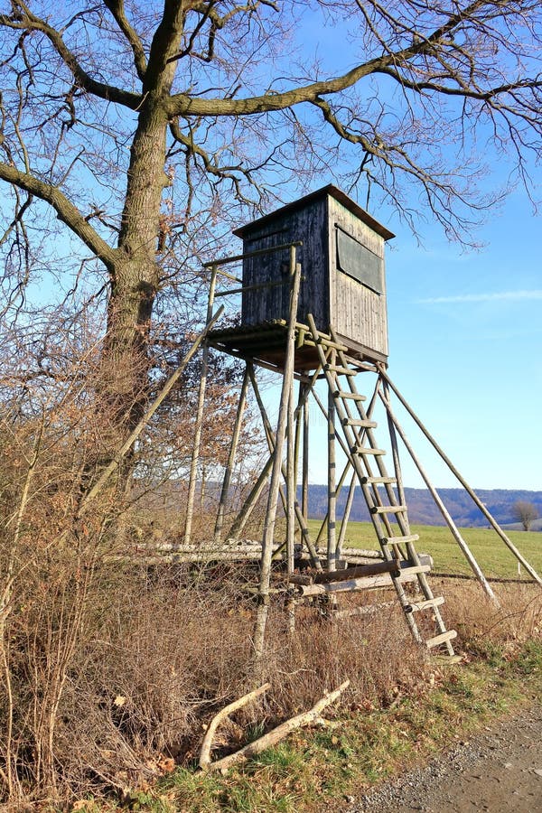 Hunting lodge in nature stock photo. Image of hunter - 362950456