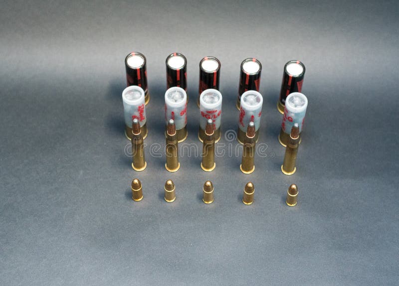 Ammunition Hunting Rifle Arranged Four Rows Stock Photos - Free ...