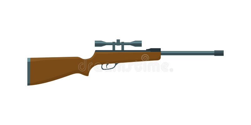 Hunting Rifle illustration stock vector. Illustration of silhouette ...