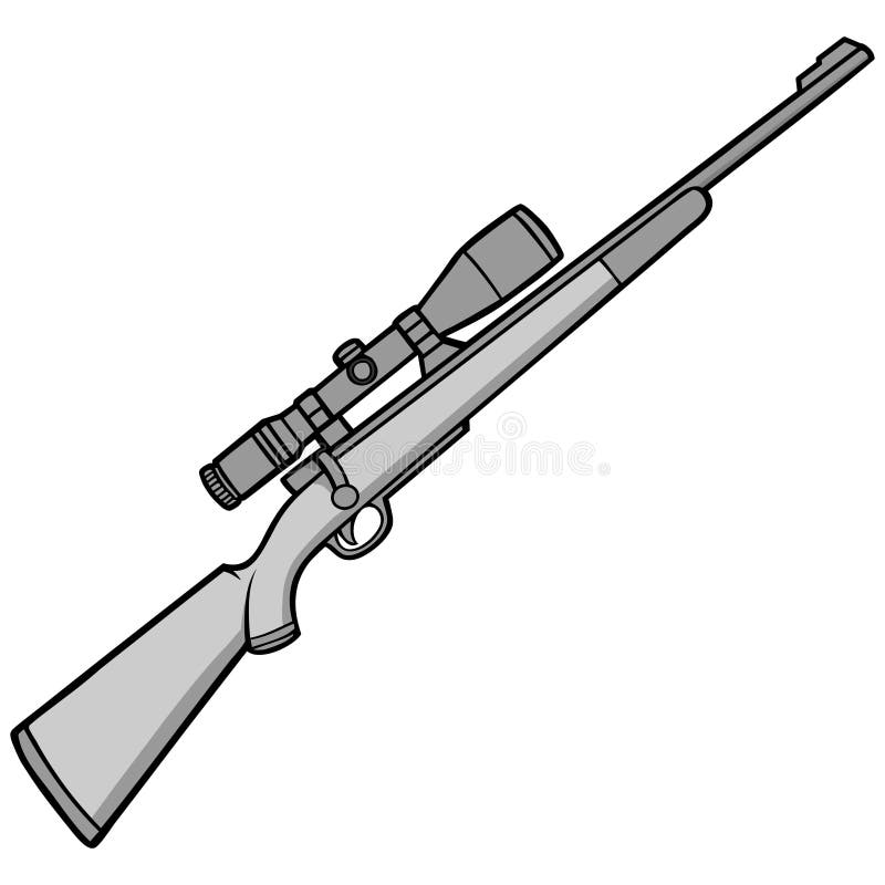 Hunting Rifle Illustration stock vector. Illustration of weapon - 84900961