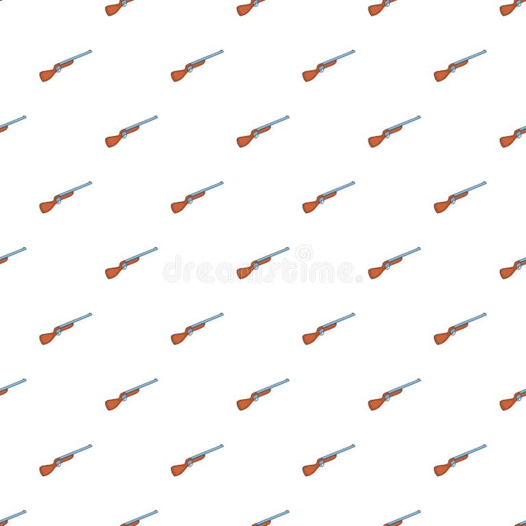 Hunting Rifle Pattern, Cartoon Style Stock Vector - Illustration of ...