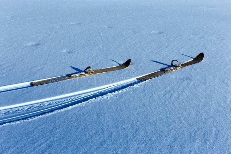 Hunting ski in snow stock image. Image of temperature - 188778871