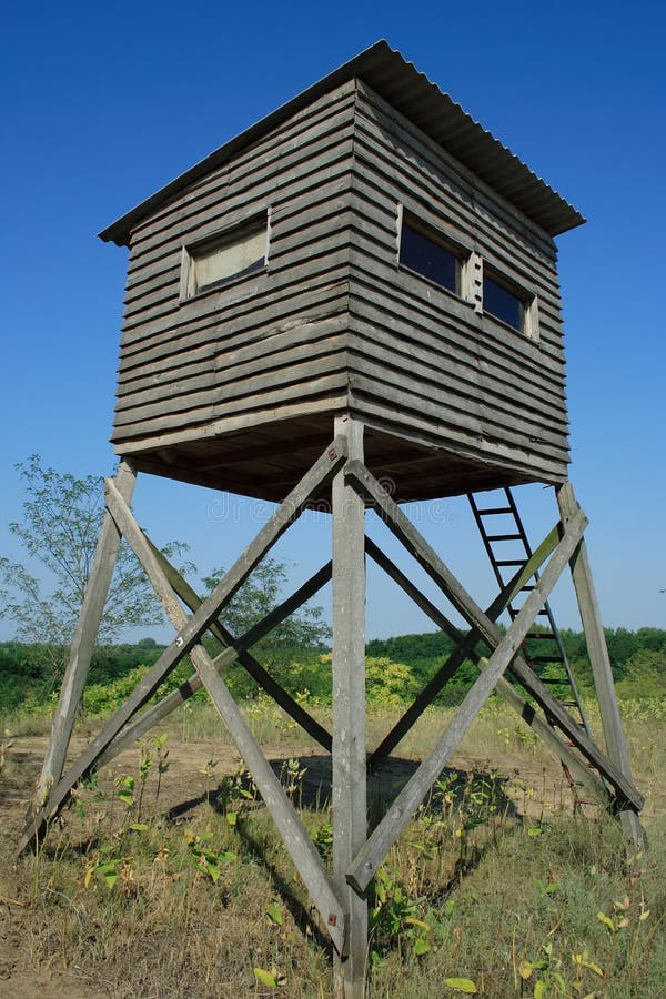 Hunting tower stock image. Image of hunter, waiting, wood - 12731183