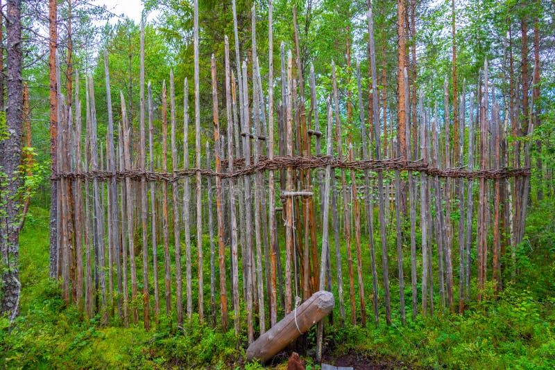 Hunting Traps at Kierikki Stone Age Centre in Finland Stock Image ...