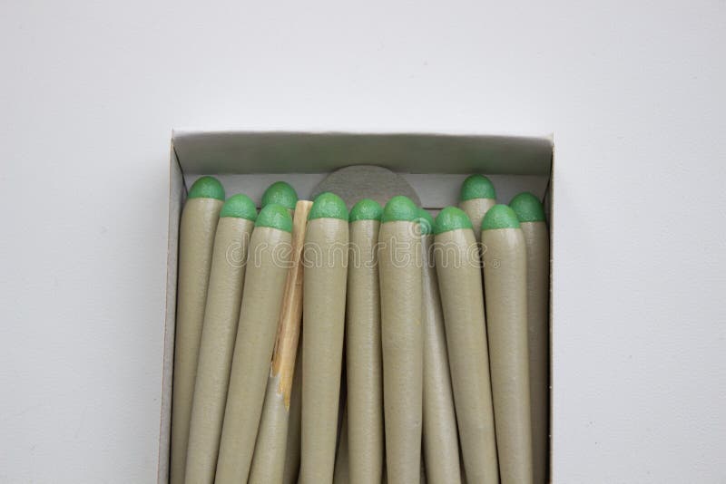 Hunting Waterproof Matches in a Paper Box Isolated on White Background ...