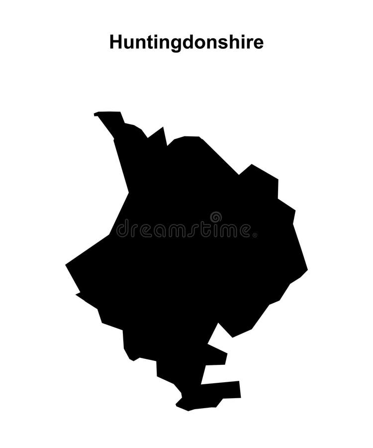 Huntingdonshire Outline Map Stock Illustration - Illustration of icon ...
