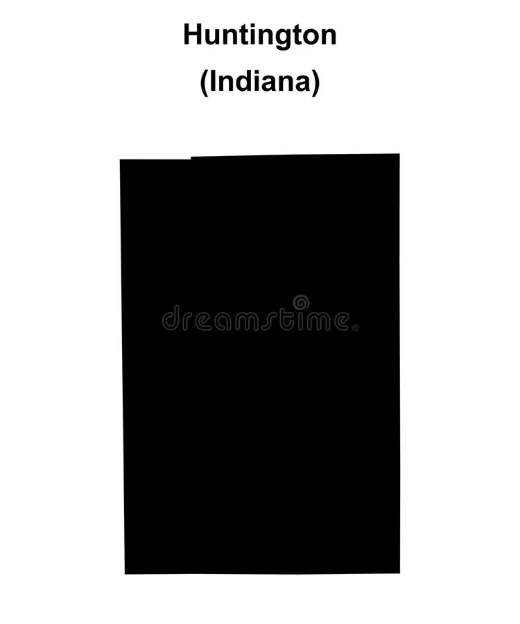 Huntington outline map stock vector. Illustration of border - 361546562