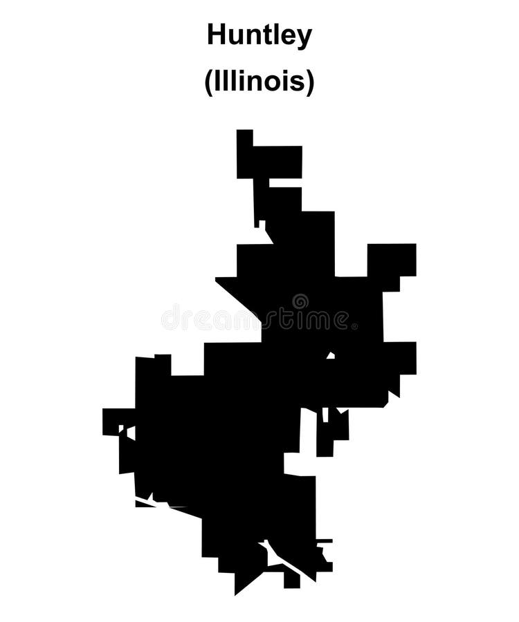 Huntley outline map stock vector. Illustration of city - 357276512