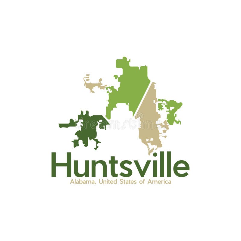 Huntsville City Map Modern Illustration Creative Design Stock Vector ...